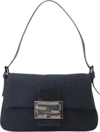 Fendi Pre-owned Sacoche Baguette Zucchino - Femme - Pre-owned - Noir - Taille: ONE Size