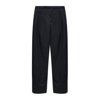 Jil Sander Woll Nadelstreifen Hose - - Trousers - Herren - Blau - L