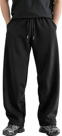 Generic Pantalon de jogging baggy pour homme - Jambes larges - Taille élastique - Pantalon de sport ample - Cordon de serrage confortable - Pantalon de loisir