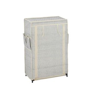 MSV Schuhregal mit 5 Ebenen, mit staubdichtem Überzug, Schuhschrank, Schuhaufbewahrung, Schuhorganizer Camping, für bis zu 15 Paar Schuhe, für Wohnzimmer,