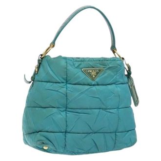 Prada Sac &agrave; main vintage en nylon Pre-owned - Femme - Pre-owned - Bleu - Taille: ONE Size