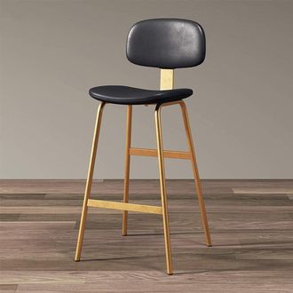 Generic Drehbarer Barhocker im Industriestil mit R&uuml;cken- und Fu&szlig;st&uuml;tze - Braune Tresenhocker f&uuml;r K&uuml;che und Terrasse - Robuste Sitzm&ouml;bel f&uuml;r drinnen und drau&szlig;e