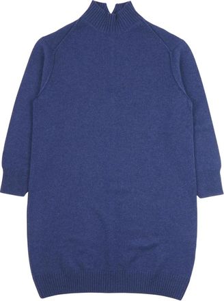 La Fileria Femme, Robes, Bleu, Taille: 42 FR Turtleneck Dress