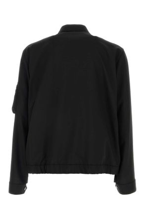 sacai Mens Black Twill Jacket Polyester Wool Giubbini