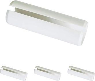 Gardinia Verbinder f&uuml;r Gardinenstangen mit &Oslash; 28 mm wei&szlig; 8,3, Kunststoff, 2351 (Packung mit 4)