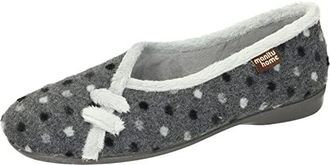 Manitu Femme Chaussons pour la Maison, Gris Clair, 38 EU