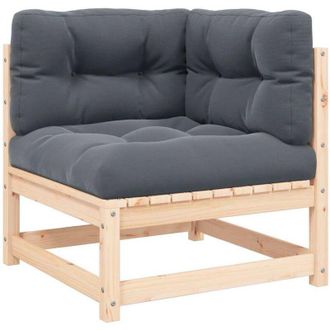 vidaXL Canap&eacute; dangle de jardin coussins anthracite Bois de pin massif