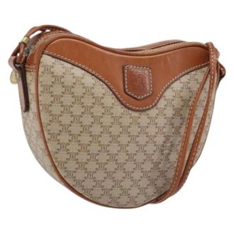 Celine Sac bandouli&egrave;re Pre-owned Vintage Macadam en toile - Femme - Pre-owned - Beige - Taille: ONE Size