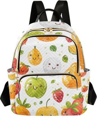 Mnsruu Mini sac à dos pour femme, motif pomme, orange, fruits tropicaux, petit sac à dos tendance pour femme, sac à dos décontracté, Multi269, S