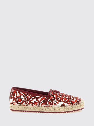 Dolce & Gabbana Espadrilles en coton &agrave; imprim&eacute; Majolique avec semelle en jute