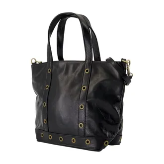 Vanessa Bruno S Shopper Calfskin Leather Shoulder Bag - Black