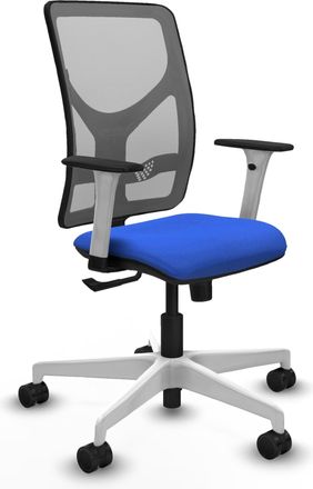 Piqueras y Crespo B&uuml;rostuhl f&uuml;r Lendenwirbels&auml;ule, verstellbar, mit wei&szlig;en und schwarzen Armlehnen, ausgestattet mit 3 Positionen und Schneideschaum, mit Rollen von 65 