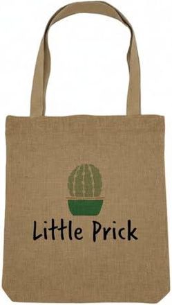 Fabulous Sac Shopping Tote Bag Aspect Lin - Little Prick Plants Pot Gardening Cactus - Sac de Courses Toile Epaisse 360g Beige Naturel Cabas Port&eacute; Epaule Solid