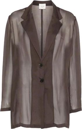 Alysi Femme, Vestes, Brun, Taille: 38 FR Giacca Chiffon Sciolta