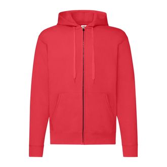 Fruit Of The Loom Fruit of the Loom - Classic Hoodie mit durchgehendem Rei&szlig;verschluss f&uuml;r Herren/Damen Unisex (Rot)