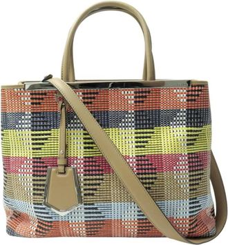 Fendi Crossbody Bags - FENDI CABAS 2 JOURS 8BH250 REGUL&Atilde;R IN RAPHIA GEWE - Gr. unisize - in Bunt - f&uuml;r Damen