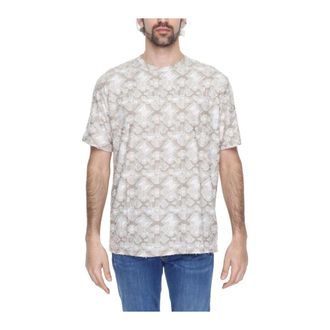 Antony Morato Geometrischer Print Beiger T-Shirt - - Tops - Herren - Beige - 2XL