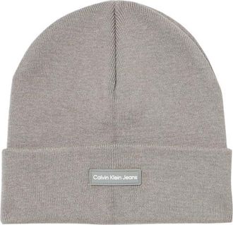 Calvin Klein Jeans Femme INST PATCH BEANIE K60K612322, Grey (Grey Heather), OS