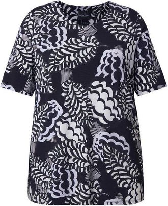 Ulla Popken T-Shirt Slinky-Shirt A-Linie Rundhals Halbarm