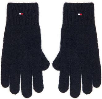 Tommy Hilfiger Damenhandschuhe Flag Fluffy AW0AW17797 Dunkelblau