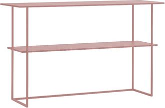 Luna Via Konsole Alex Farbig Freistehend, Moderne Ablage aus Metall, Montiert, Made in Europe (Altrosa)