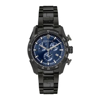 Versace Chronograph Stahl Armbanduhr - - Accessories - Herren - Schwarzk - ONE SIZE