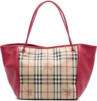 Burberry Shopper - Small Haymarket Check Coated Canvas Canterbury Tot - Gr. unisize - in Braun - f&uuml;r Damen