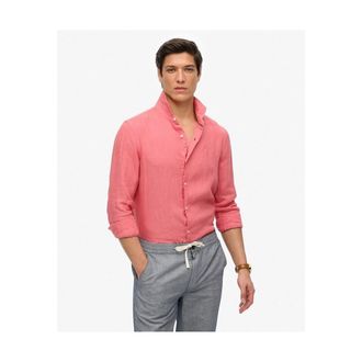 Superdry Chemise en lin &agrave; manches longues pour les vacances Sd Emb