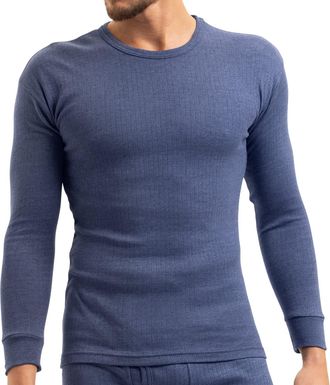 MT Herren Ski- und Thermounterhemd - Winter Unterw&auml;sche Langarm - Blau 3XL