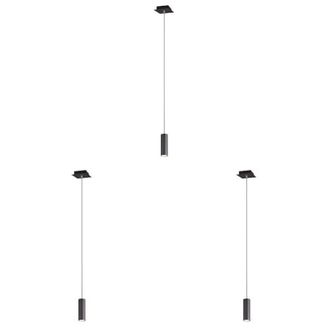 Trio Leuchten Pendelleuchte Marley 312400132, Metall Schwarz matt, Pendel 1-flammig, exkl. 1 x GU10 (Packung mit 3)