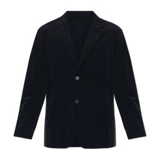 Emporio Armani Homme, Vestes, Noir, Taille: XL Blazer de voyage essentiel simple boutonnage en nylon stretch