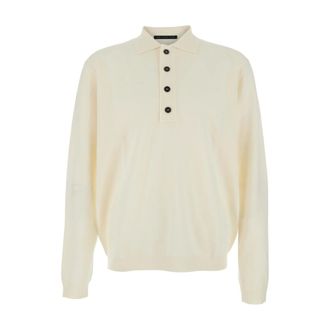 low brand Woll-Polo-Pullover - - Knitwear - Herren - Wei&szlig; - L