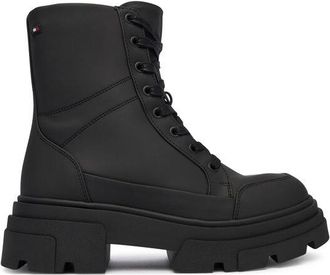 Tommy Hilfiger Schnürschuhe Tommytech Water Repellent Laceup FW0FW09161 Schwarz