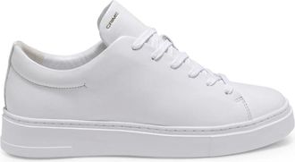 Crime London Homme, Chaussures, Blanc, Taille: 43 EU Baskets en Cuir Blanc