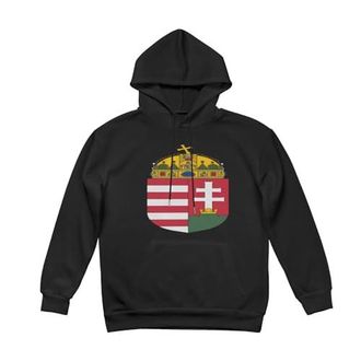 Generic Sweatshirt Hongrie Doublure Polaire Hongrie Embl&egrave;me National Lettres Graphiques Pull Col Rond Manches Longues Coupe Ample Sweat V&ecirc;tements Plusieurs Co