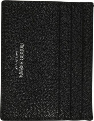 Giorgio Armani Homme, Accessoires, Noir, Taille: ONE Size Porte-cartes en cuir