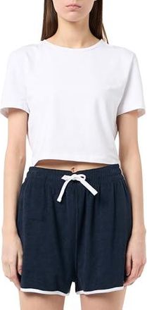 Tommy Hilfiger Short en Tissu éponge pour Femme UW0UW05951, Bleu, M, Bleu Marine foncé, M