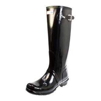 Hunter Gloss Tall, Bottes femme - Noir brillant, 37 EU