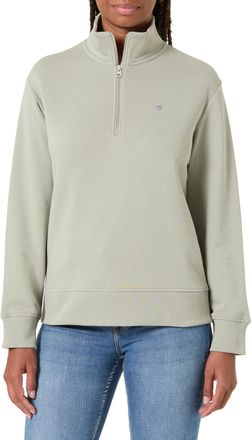 GANT Damen Shield Half-Zip Sweatshirt, Faded SAGE, XXL
