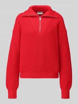 Jake*s Casual Loose Fit Troyer aus reiner Baumwolle