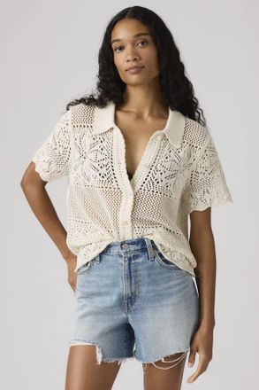 Levi's Susanna Floral Crochet Shirt - Damen - Wei&szlig; / Wei&szlig;
