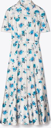 Tory Burch Damen Ausgestelltes Hemdkleid aus Seide