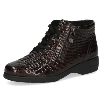 Caprice Caprice Comfort Damen Stiefeletten aus Leder Mehrweite H, Braun (Brown Croco), 41 EU