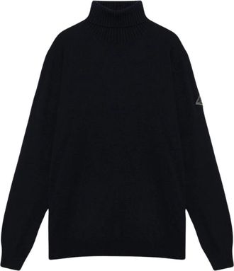 Roy Rogers Homme, Pulls, Bleu, Taille: 3XL Dolcevita in misto lana e cashmere finezza 12