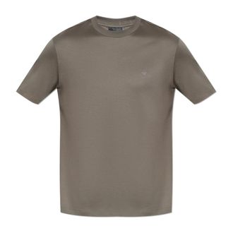 Emporio Armani T-shirt avec logo en caoutchouc - Homme - Tops - Gris - Taille: L