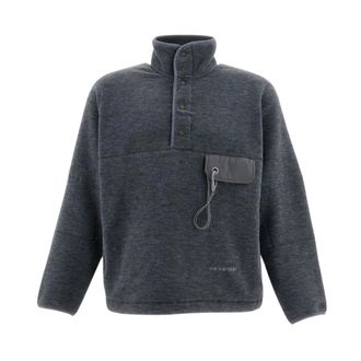 And Wander Pull-over en polaire de laine - Homme - Sweatshirts et sweats &agrave; capuche - Gris - Taille: S