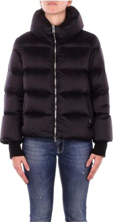 Add Femme, Vestes, Noir, Taille: 42 FR Doudoune avec Col Entonnoir et Fermeture &Eacute;clair
