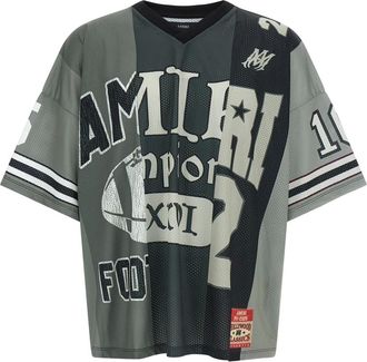 Amiri Homme, Tops, Multicolore, Taille: M Spliced Oversized Mesh Tee