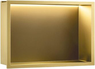 Rea Wandeinbau-Badezimmerregal Rea Led Brush Gold 30x45
