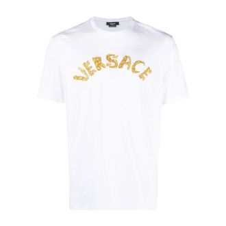 Versace Seashell Baroque T-Shirt - - Tops - Herren - Wei&szlig; - S